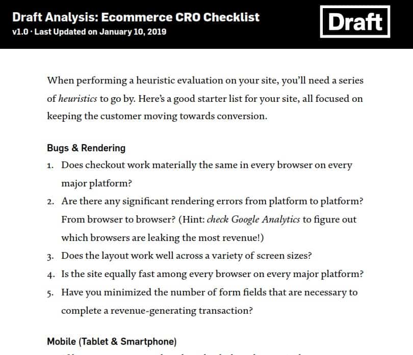 Download Draft Analysis by Nick Disabato Today